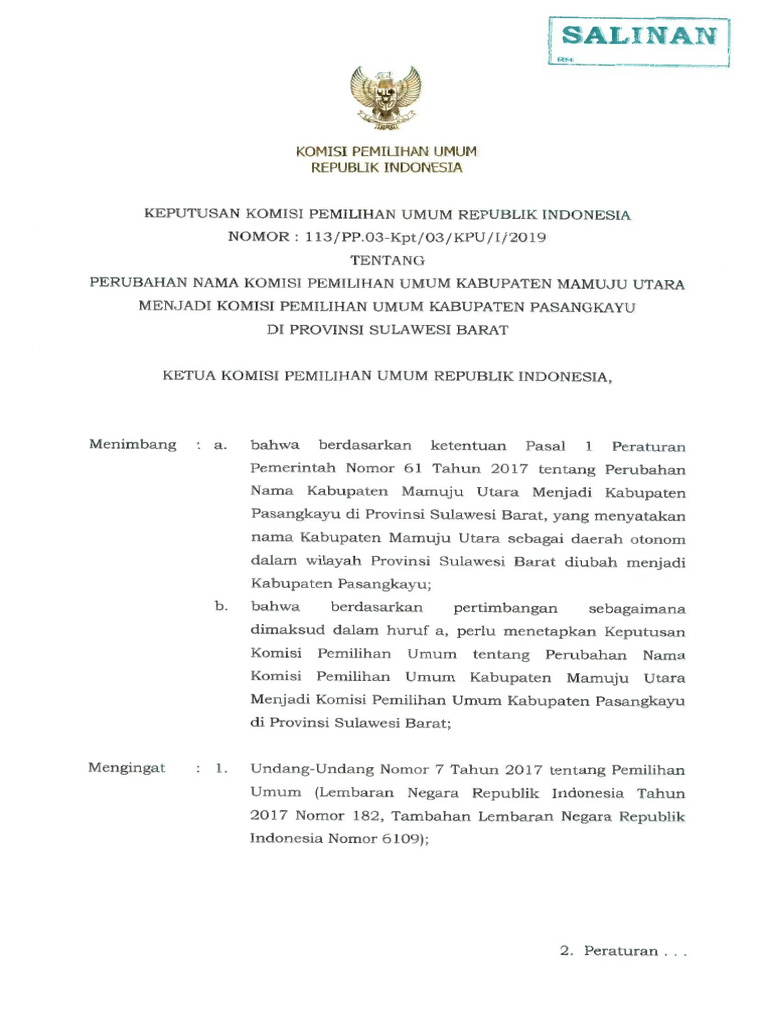 KPT 113 THN 2019 | PDF