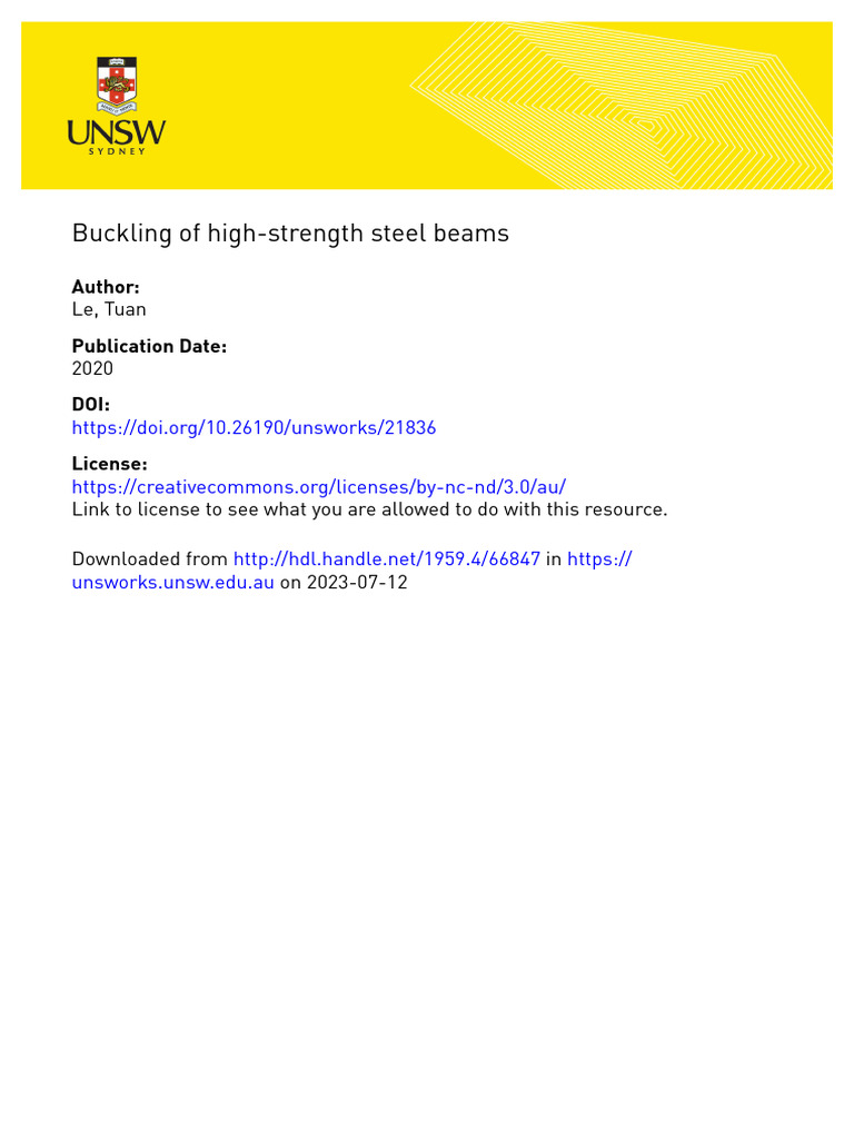 residual stresses in I-Beam | PDF | Buckling | Bending