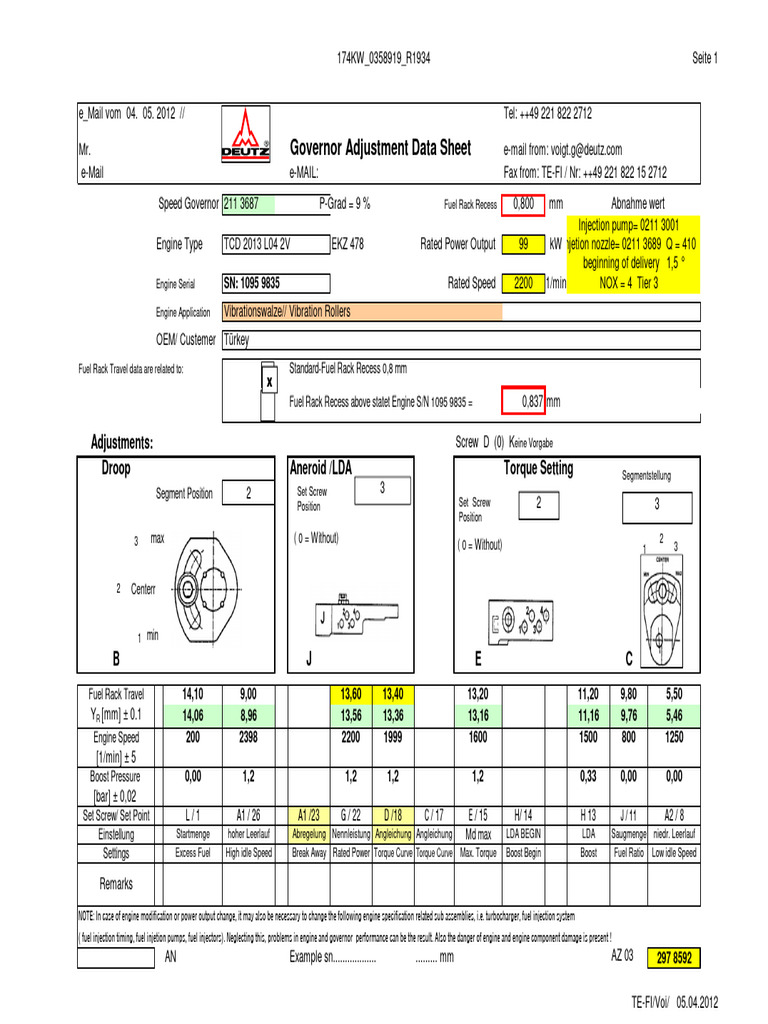 TCD 2013, 2200 099 KW TCD 2013 L04 2V Q410 Tier3 NOX4 | PDF ...