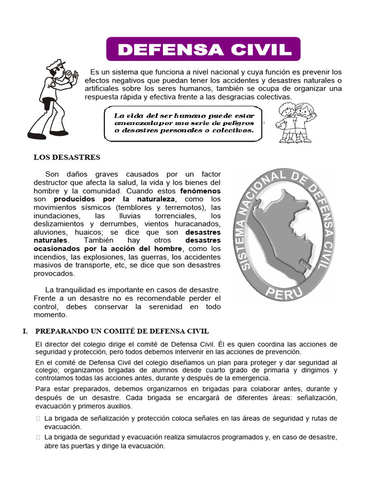 DEFENSA CIVIL | Descargar gratis PDF | Defensa Civil | Temblores