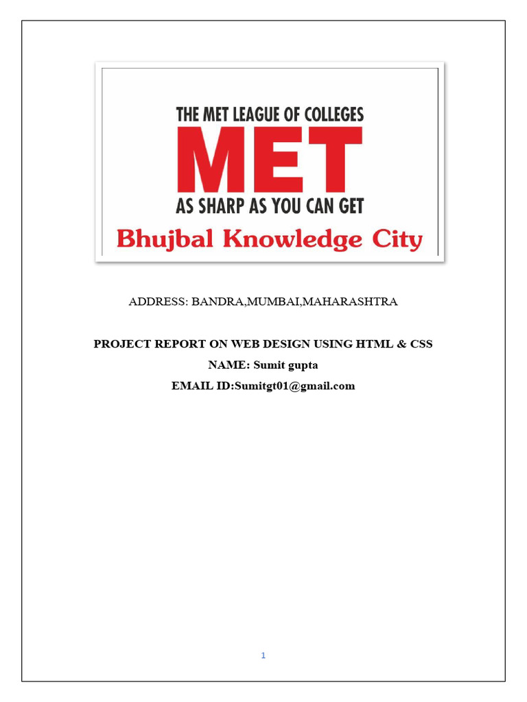HTML CSS PROJECT | Download Free PDF | Web Page | Gmail
