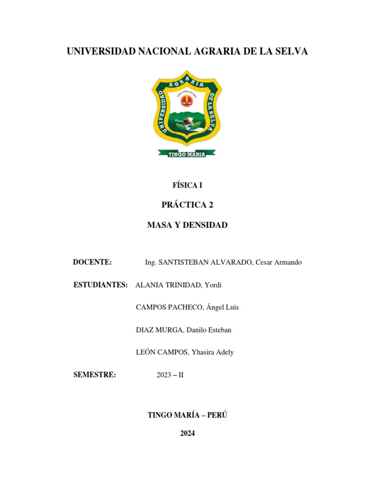 Masa y Densidad-fisica 1 | PDF | Densidad | Volumen