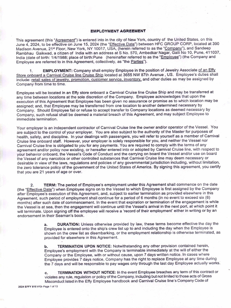 Agreement | PDF