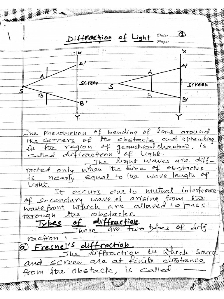 Diffraction of Light (Physical Optics) - MKS | PDF