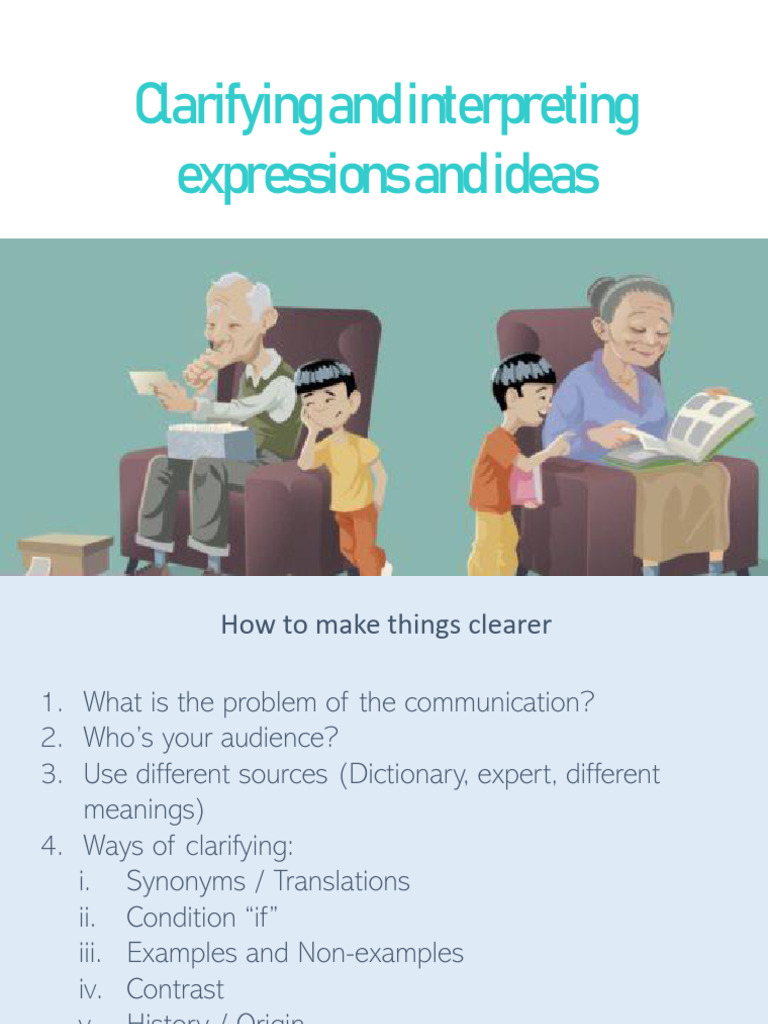 Clarifying and Interpreting Expressions N Ideas | PDF | Knowledge ...