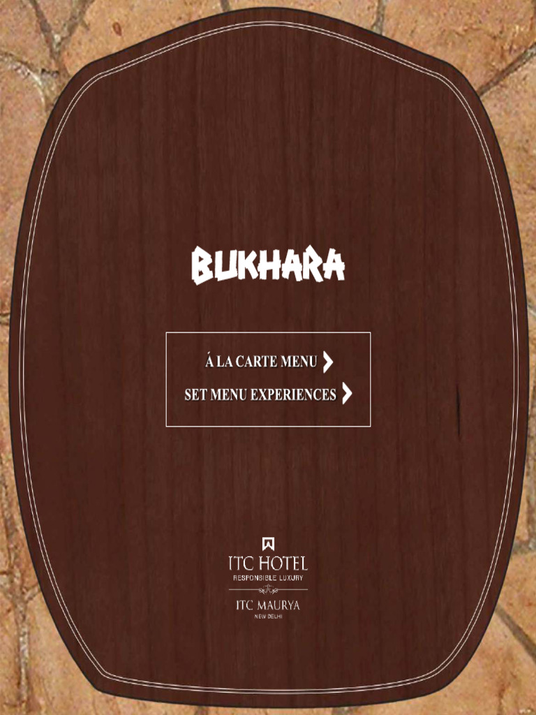 ITCMaurya Bukhara Menu | PDF
