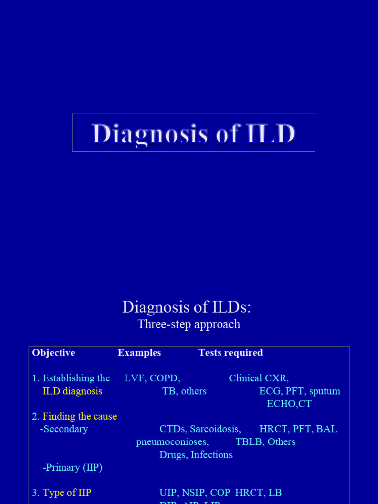 Diagnosis of ILD | PDF | Echocardiography | Causes Of Death