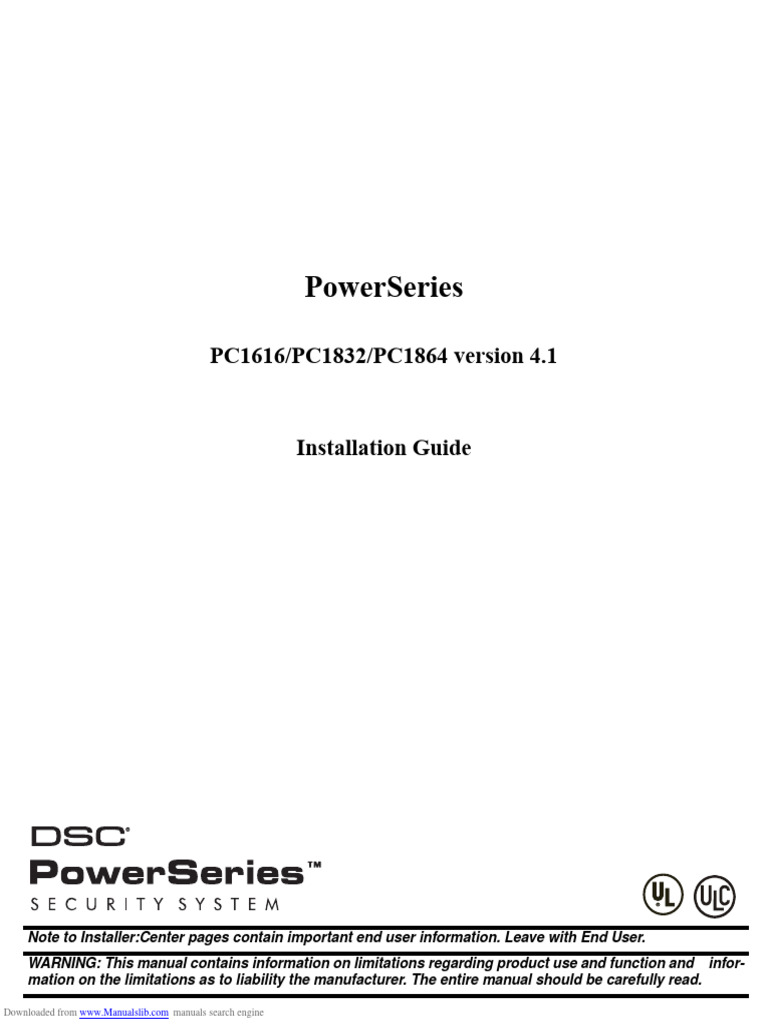 DSC PowerSeries Installation Guide | PDF | Electrical Wiring ...