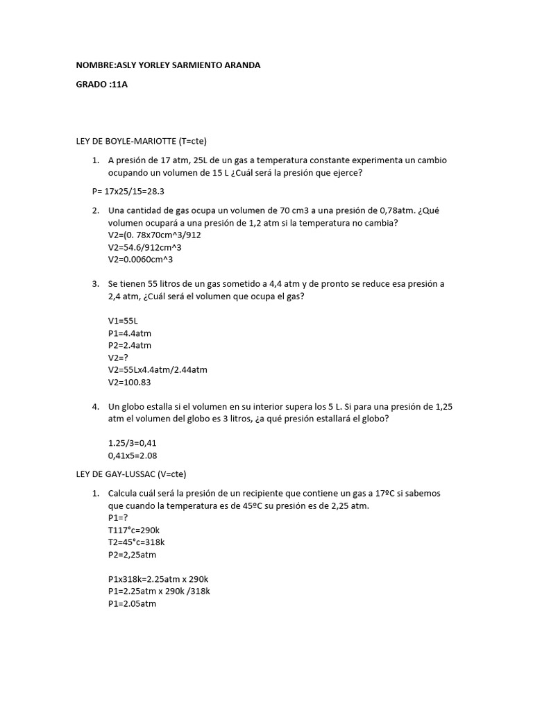 Quimica Asly | PDF | Gases | Química Física