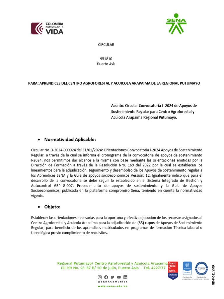 CIRCULAR I-CONV 2024-APOYO REGULAR - PDF 01-MAIL-Anexos Respuestas Internas - No. 9-2024-000321 ...