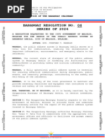 Reso 07 - 2024 Barangay Signage (Barangay Dakila) | PDF