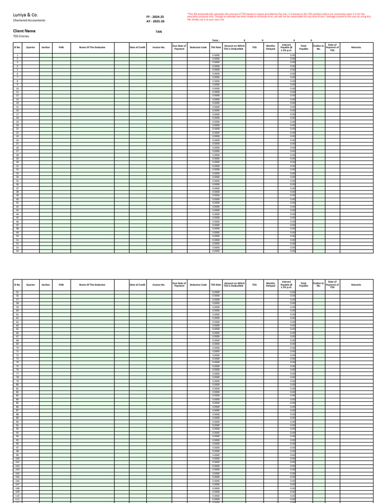 TDS Calculator | PDF | Payments