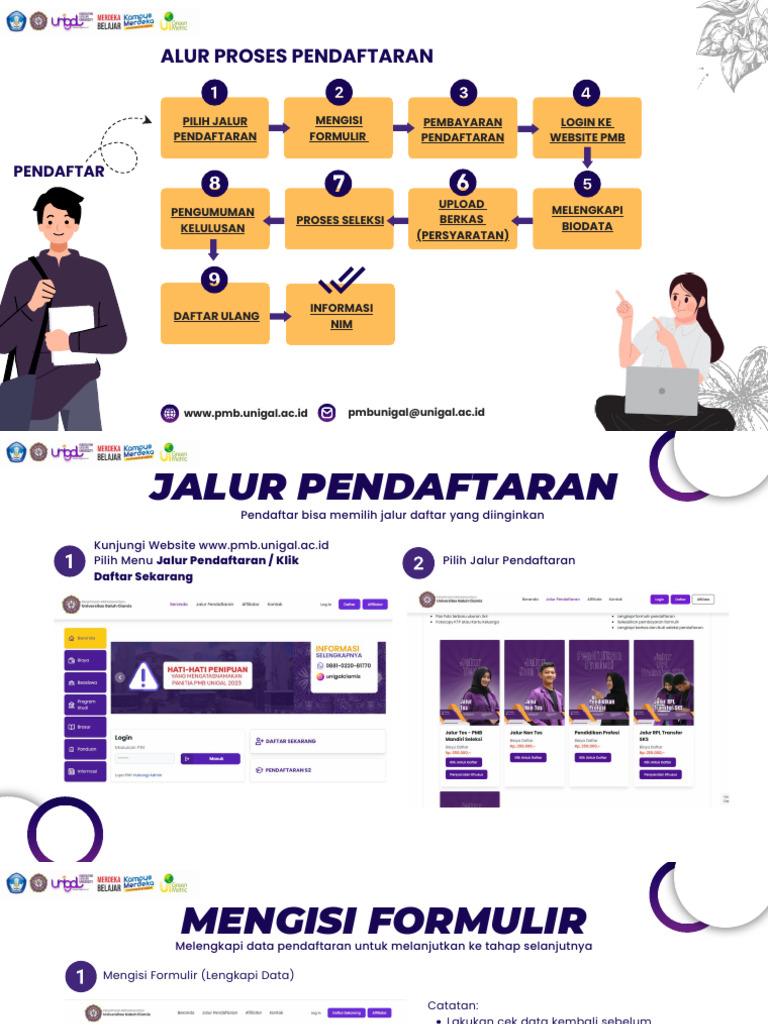 Alur Pendaftaran PMB Universitas Galuh | PDF