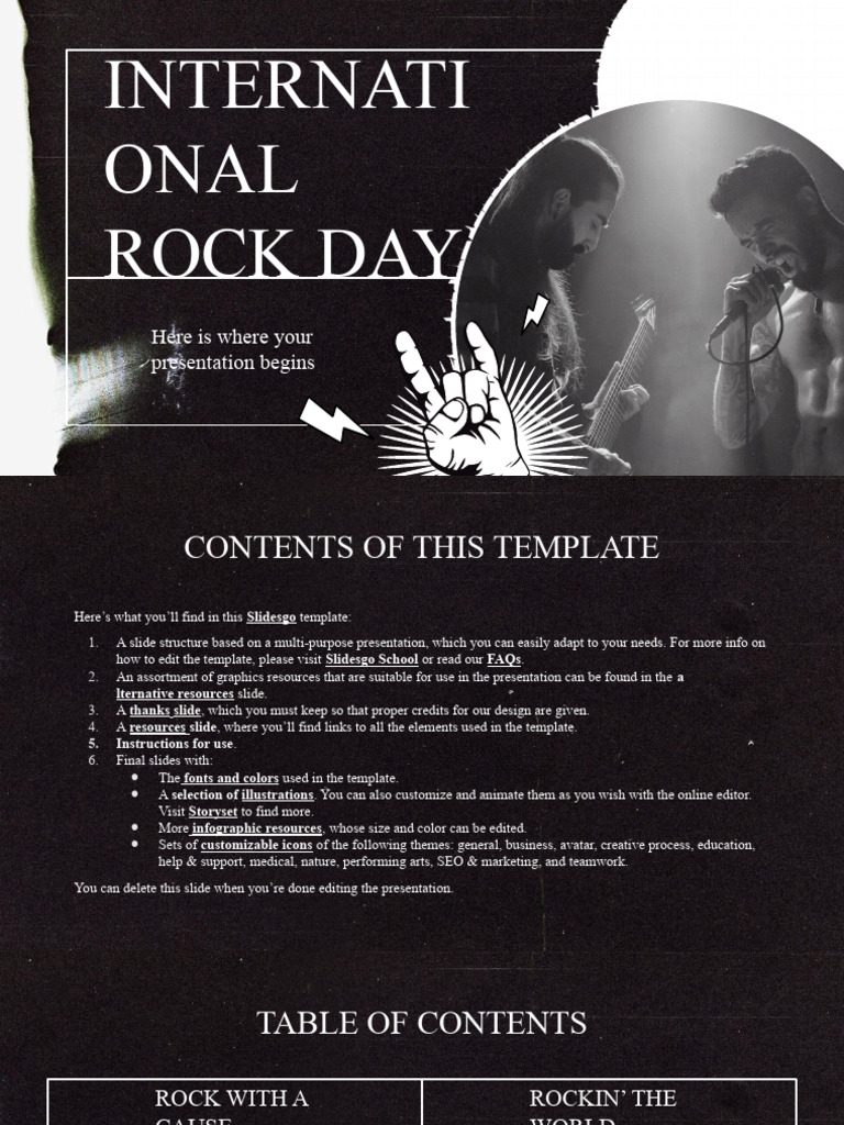 Rock Day Presentation Template | PDF | Planets | Planets In Astrology