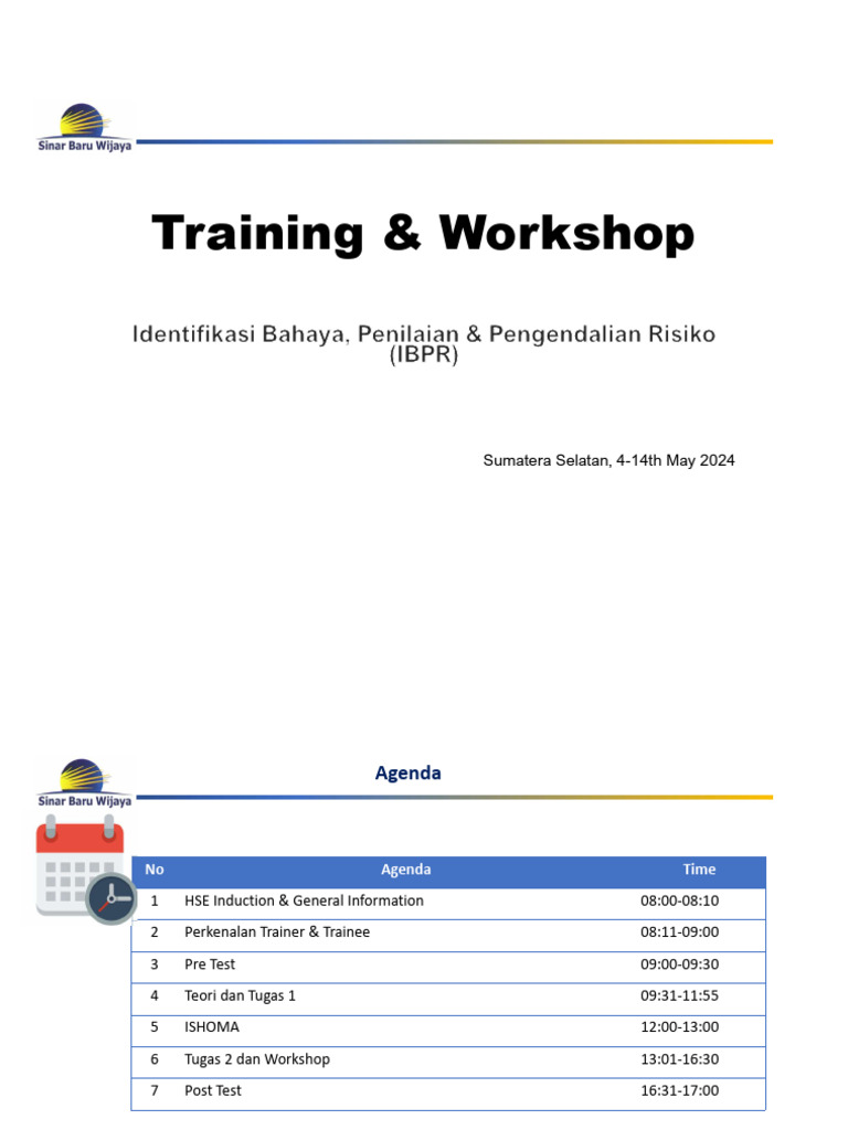 Modul Training & Workshop IBPR - SBW 6-11 May 2024 | PDF