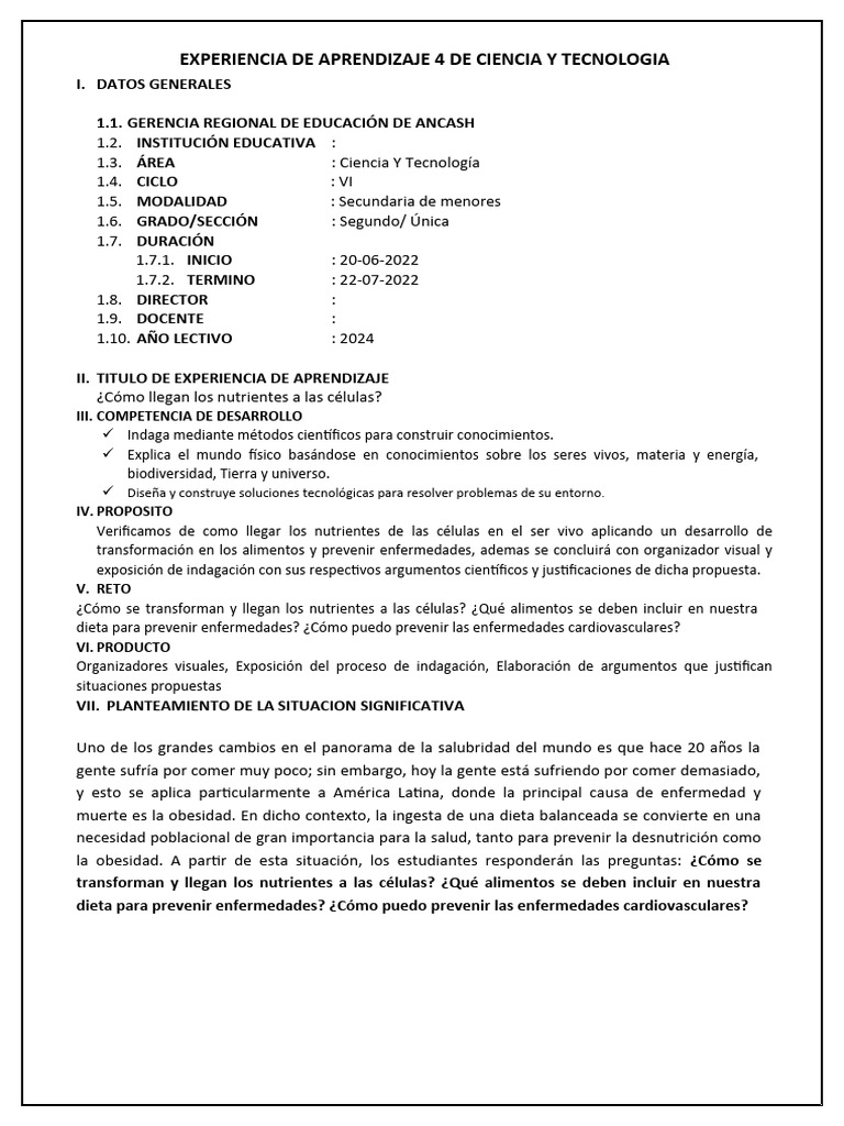 2º Eda Cyt 2024 Pdf Digestión Evaluación 6051
