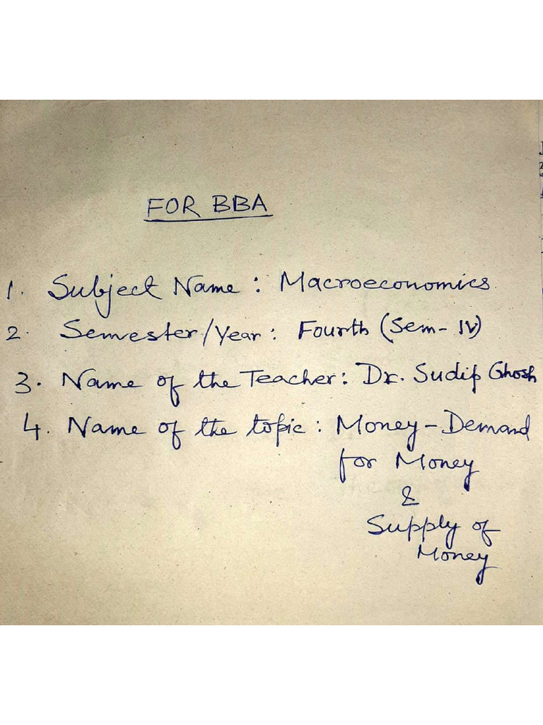 Macro Economics Sem IV | PDF