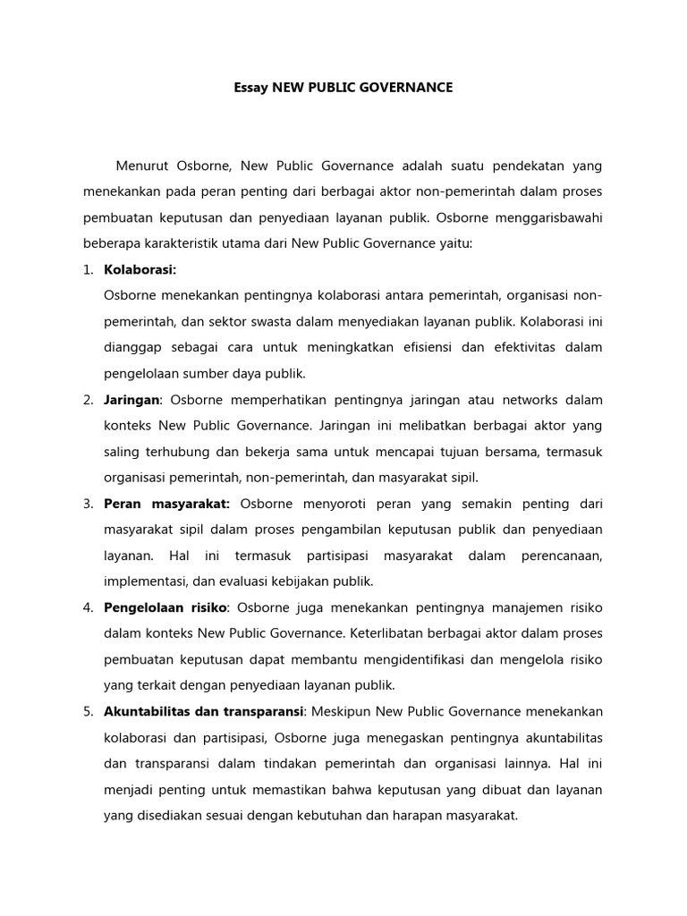 New Public Governance | PDF