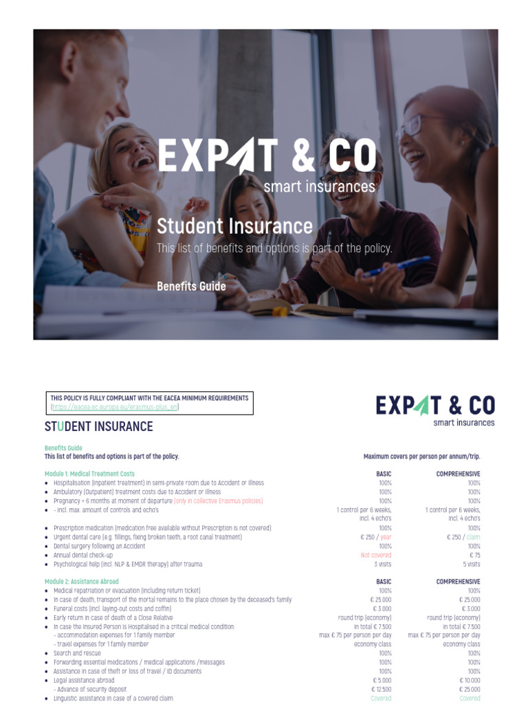Student Insurance - Benefits Guide & Policy Conditions | PDF | Health ...