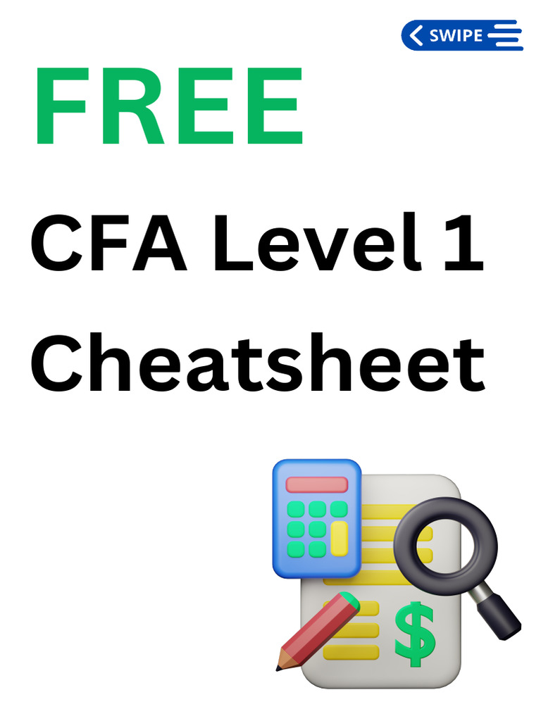 cfa level 1 cheat sheet | Download Free PDF | Modern Portfolio Theory | Present Value