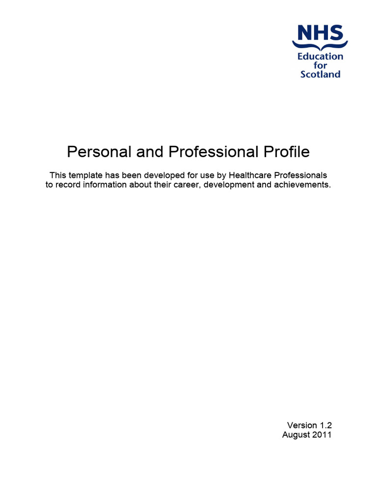 Personal and Professional Profile | PDF | Experience