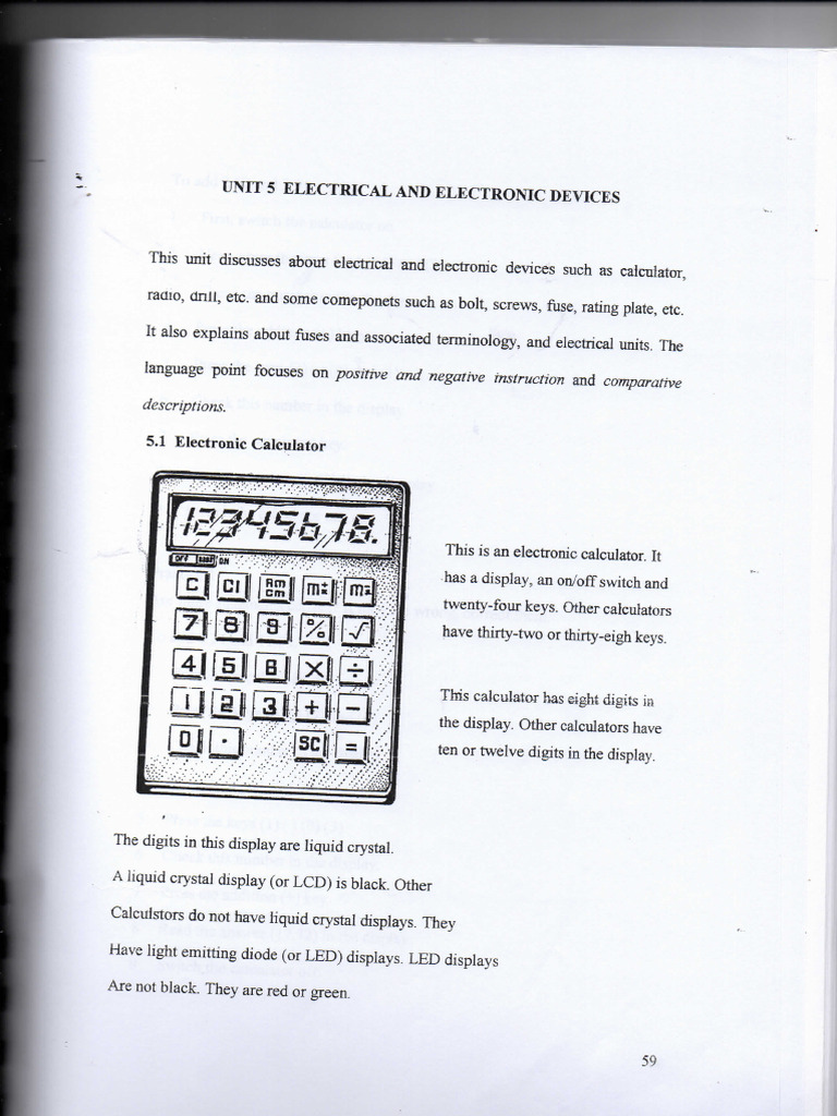 Unit 5 Electrical and Electronic Devices | PDF
