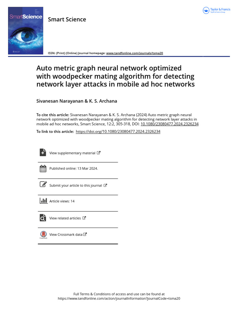 Auto Metric Graph Neural Network Optimized With Woodpecker Mating Algorithm For Detecting ...