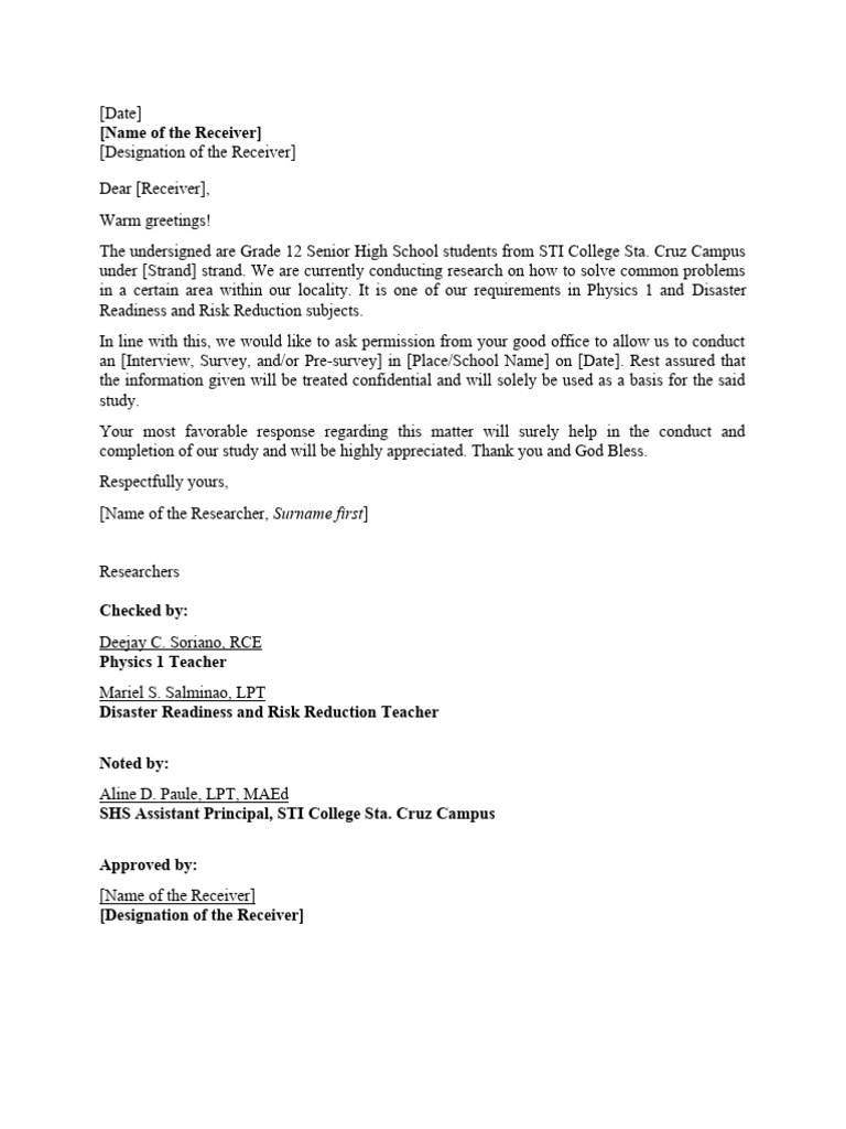 GROUP Letter of Intent Survey 1 | PDF