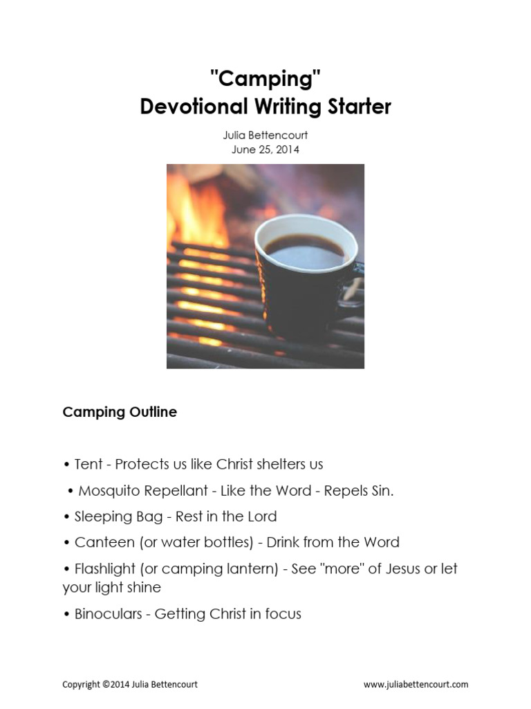 Devotional Starter Camping | PDF