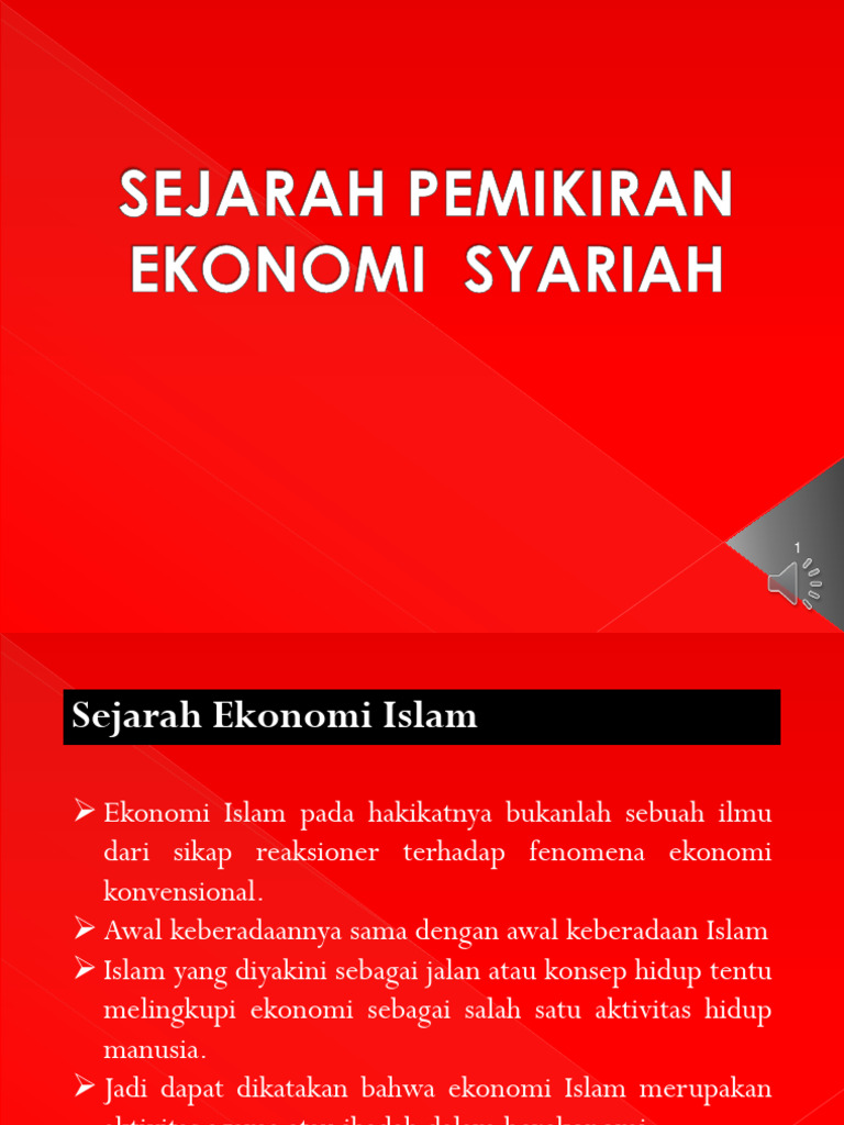 Sejarah Pemikiran Ekonomi Syariah | PDF