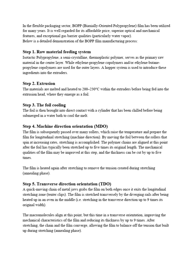 BOPP INK | PDF | Extrusion | Building Engineering