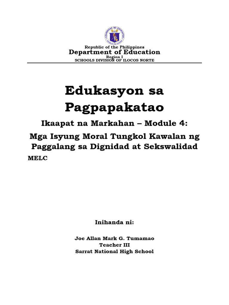ESP-10-QUARTER-4-MODULE-4-Activity-Sheets | PDF