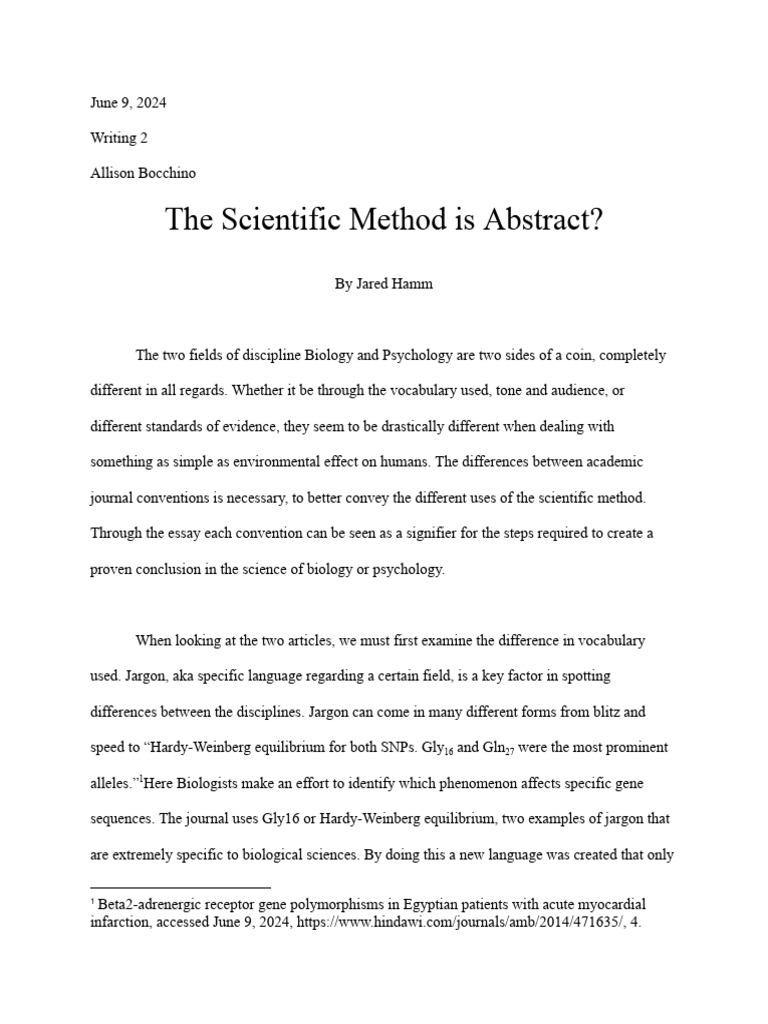 Final Submission wp1 Writing 2 | PDF | Psychology | Science