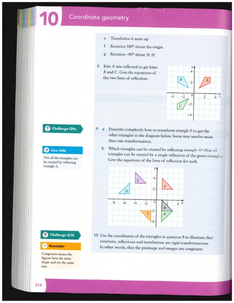 Transformations - Practice - Questions - 2 MYP 5 Standard Math | PDF