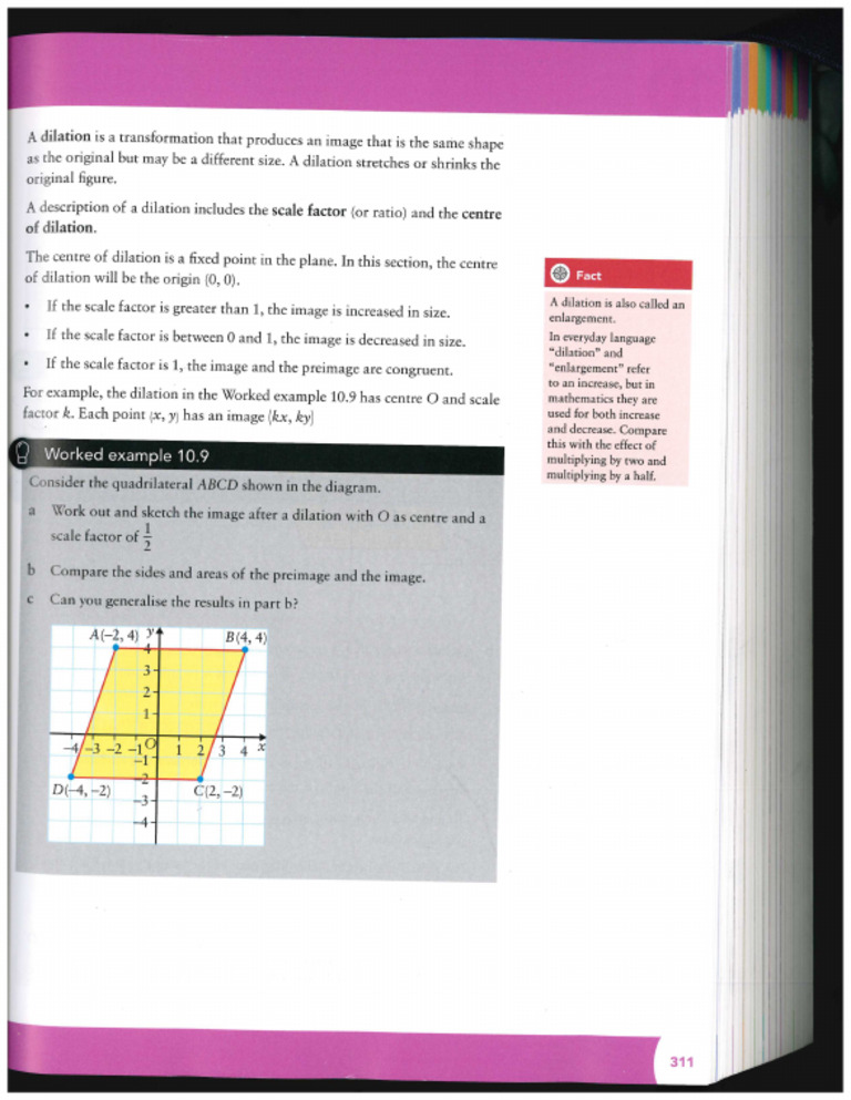 Transformations - Note - 3 MYP 5 Standard Math | PDF