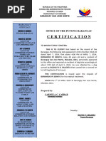 RA 11261 Form 1 - Barangay Certification | PDF