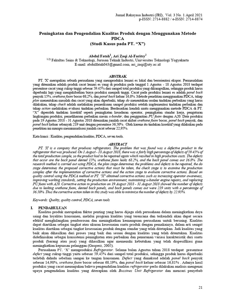 Studi Kasus Pdca Pdf