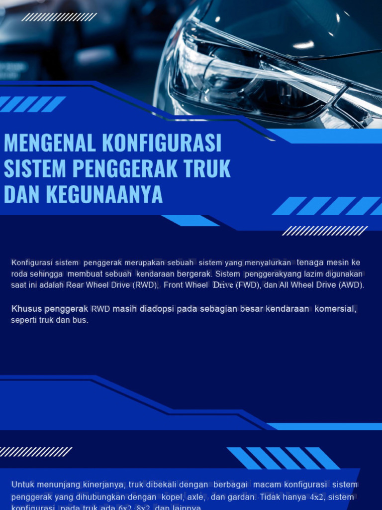 Mengenal Konfigurasi Sistem Penggerak Truk | PDF