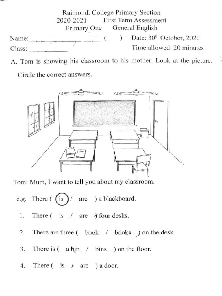 p1 english exam paper2020-2021 | PDF