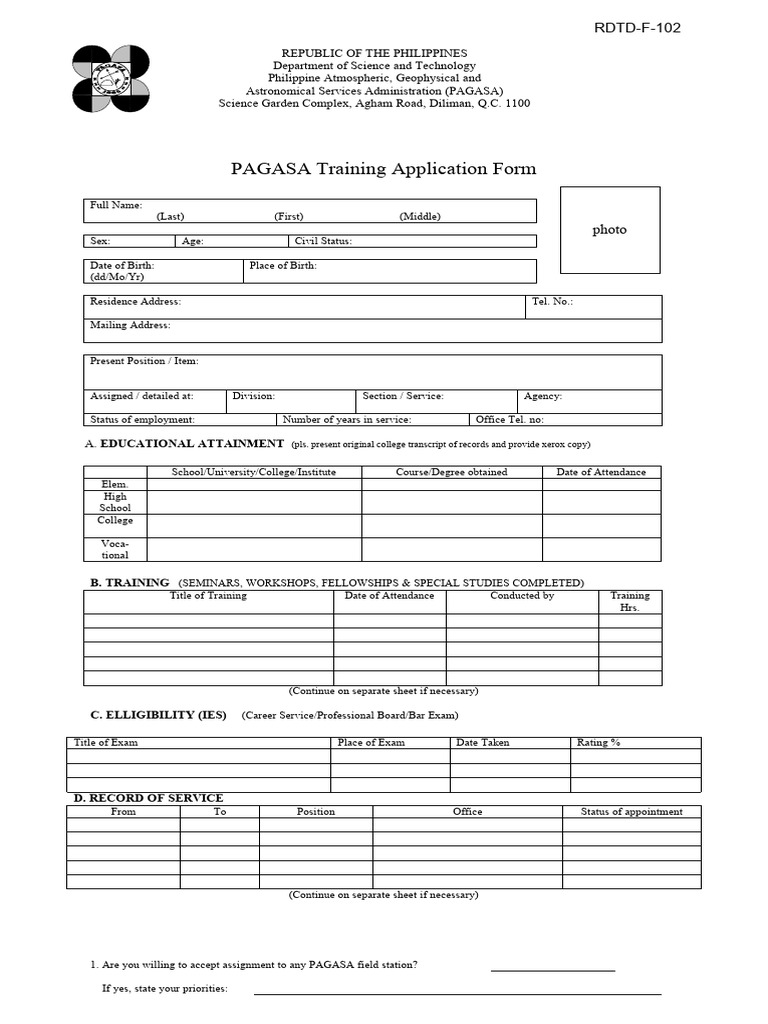 Training Application Form | PDF | Government | Justice