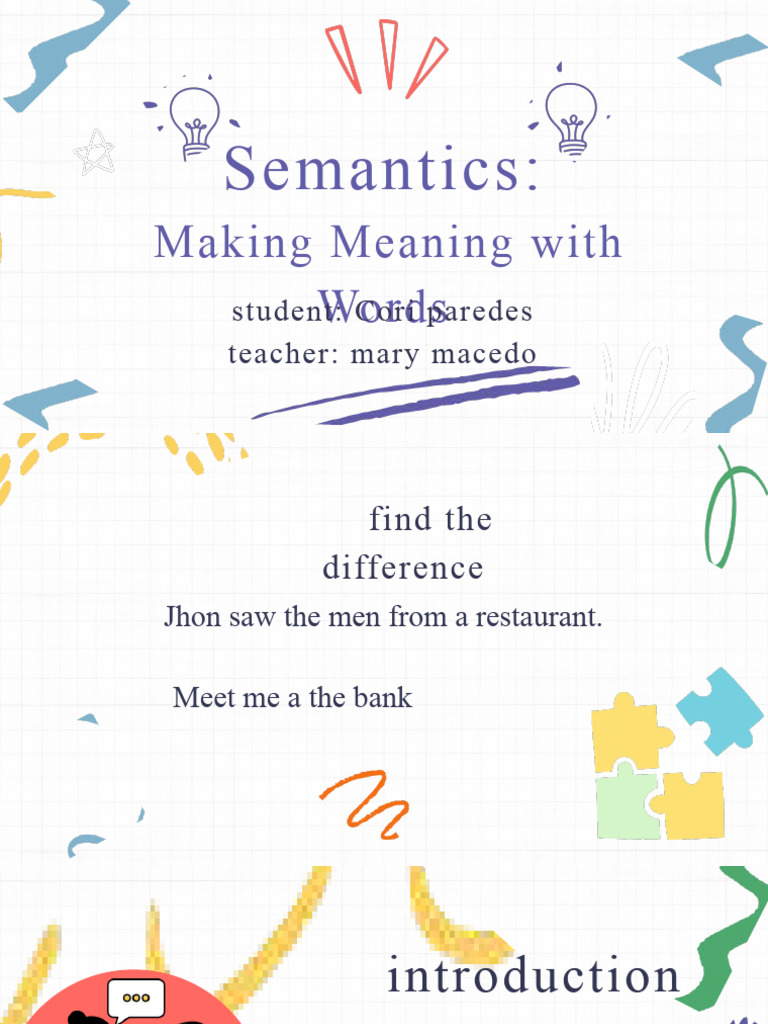 Presentación Semantics | PDF | Lexical Semantics | Linguistics