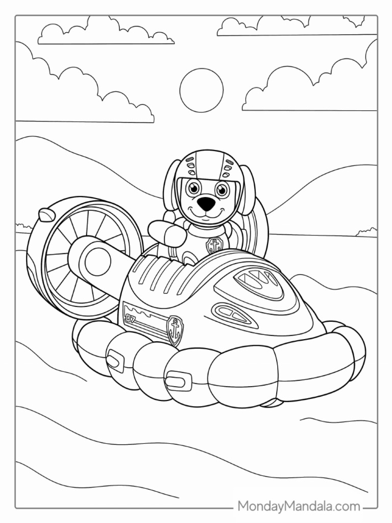 Coloring-Sheet-Of-Zuma-On-Water-Craft | PDF