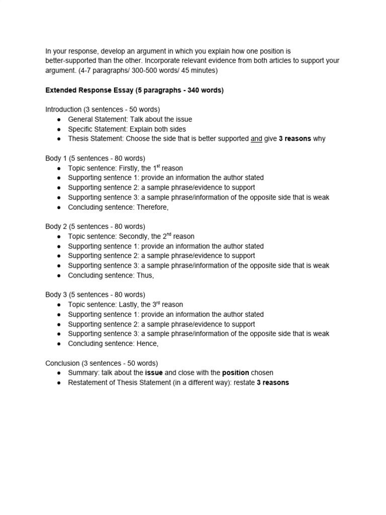 RLA Essay - General Structure | PDF | Argument | Evidence