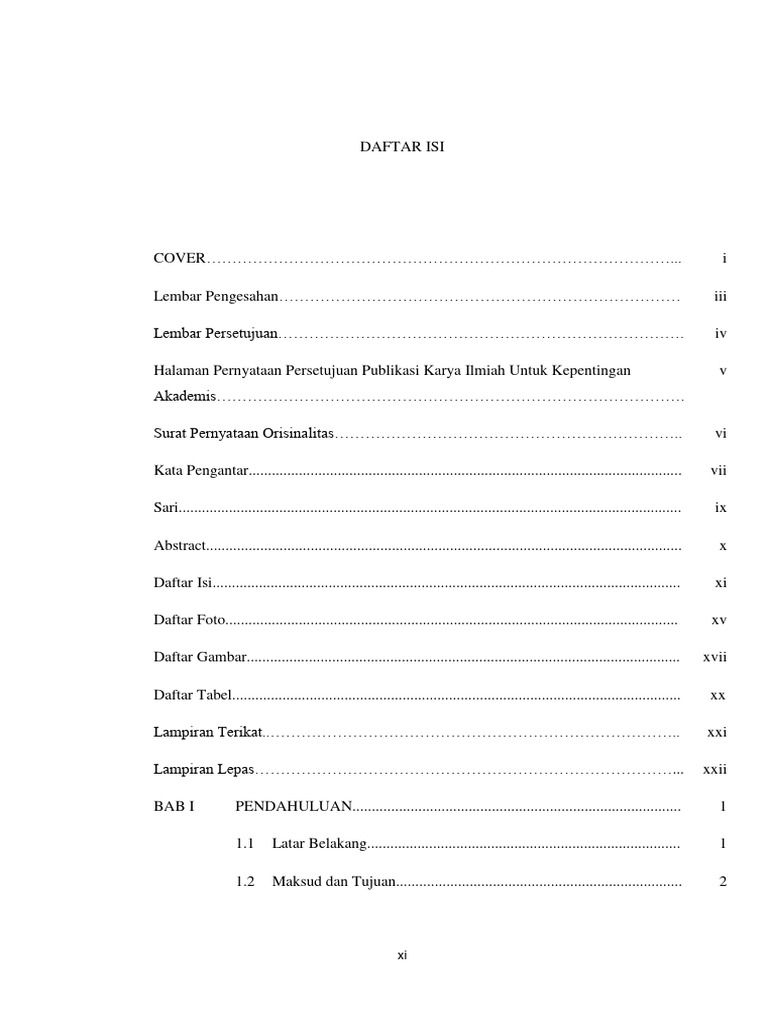Fadhil - Daftar Isi, Daftar Tabel, Daftar Gambar | PDF