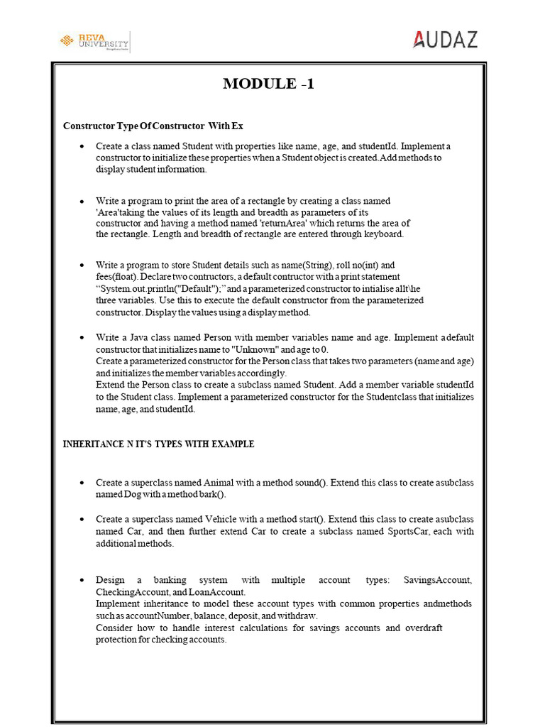 Module For Cse And Eee Pdf Method Computer Programming Constructor Object Oriented