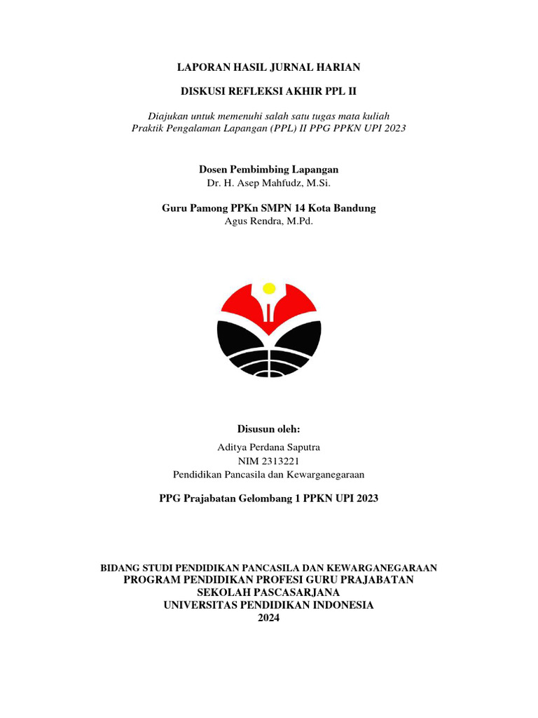 Jurnal Harian T5 - Aditya Perdana S - 2313221 | PDF