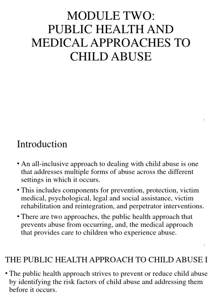 MODULE TWO | PDF | Child Abuse | Public Health