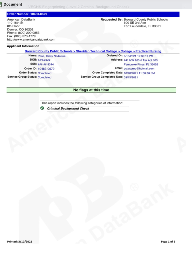 Fbi National Background Check | PDF
