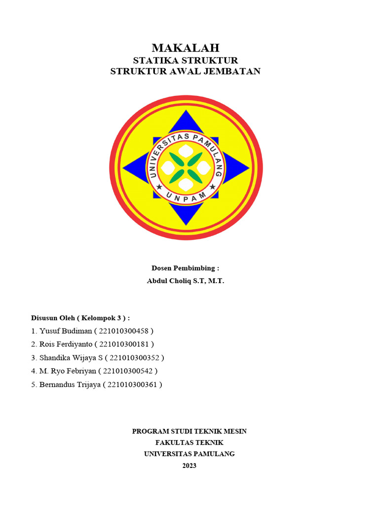 Statika Struktur Kelompok 3 | PDF