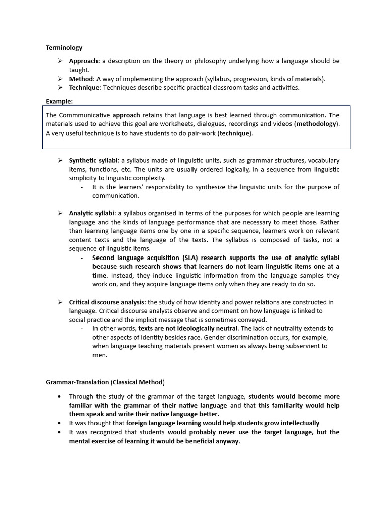 Methods in Language Teaching | PDF | Linguistics | Learning
